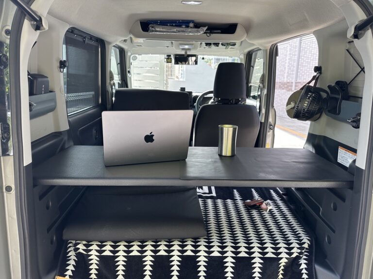 超簡単！一枚板のDIYで車中泊、スズキ スペーシアベース（MK33V）フルフラット化&テーブル2WAY利用 | ジッジ沖縄